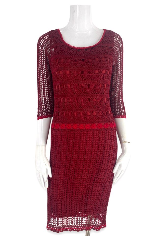 1990s Ruby Crochet Bias Cut Dress Selected By Ritual Vintage | Free People