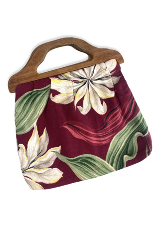 1940s Bark Cloth Top Handle Tote Bag Selected By Ritual Vintage | Free ...