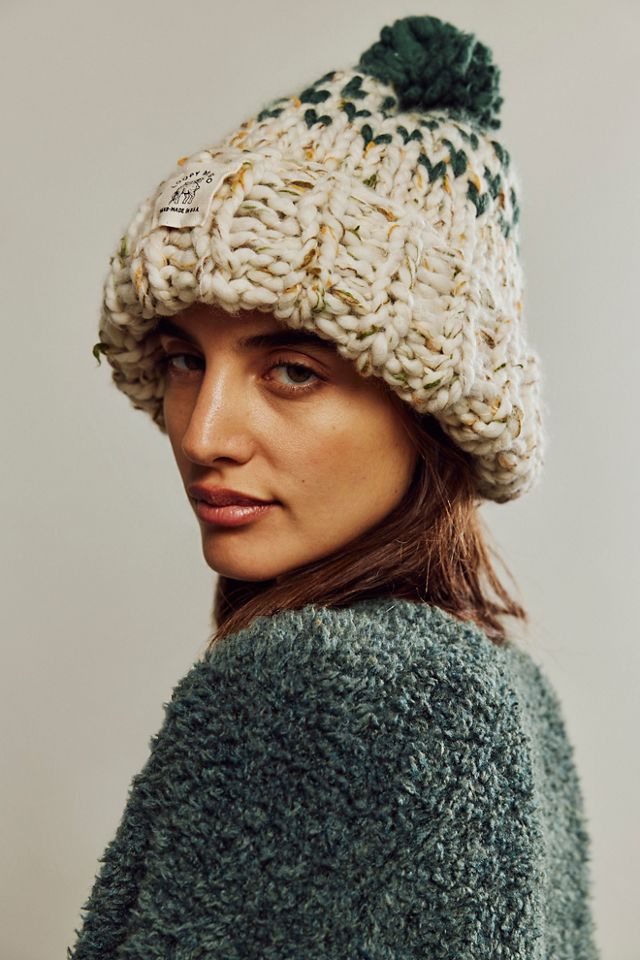 Loopy Mango Tweed Edelweiss Pom Beanie | Free People