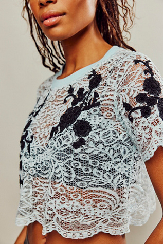 Lace Embroidered Tee | Free People UK