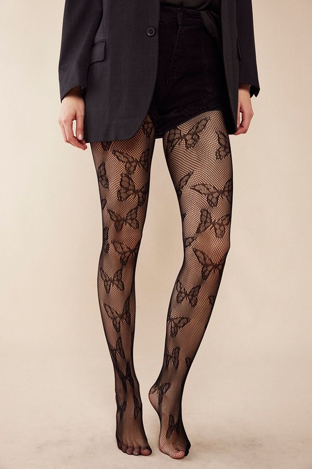 Butterfly Net Tights | Free People