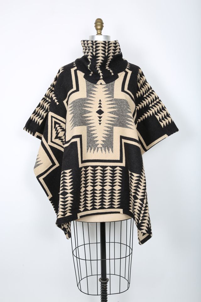 Pendleton Wool Poncho Reversible Selected by Love Rocks Vintage | Free ...