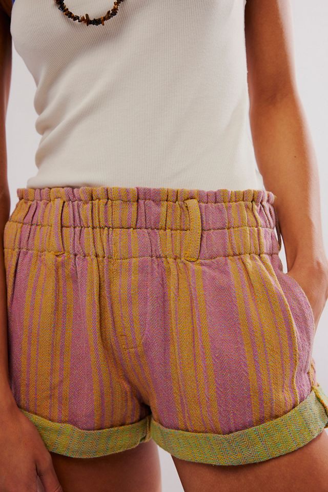 Solar Flare Baja Striped Shorts | Free People UK