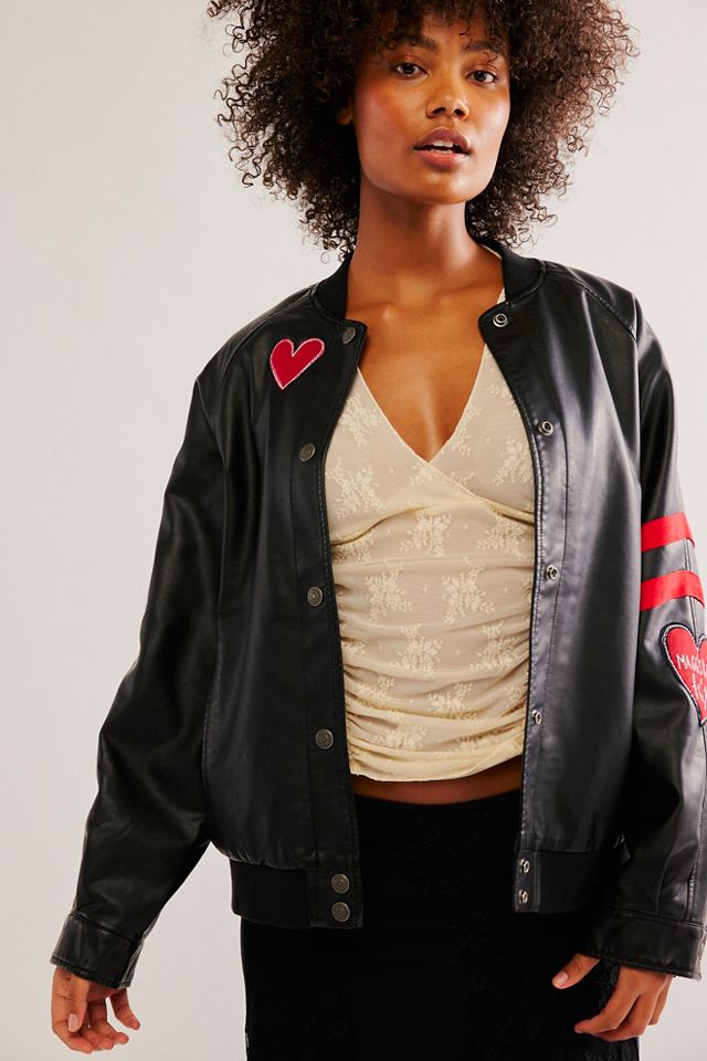 FP x Magg's Rags Loves A Game Bomber Jacket | Free People