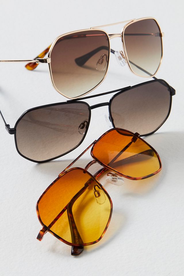 Briston Angled Aviators | Free People