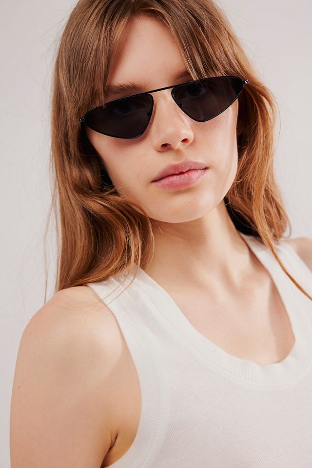 Zoey Slim Aviator Sunglasses Free People