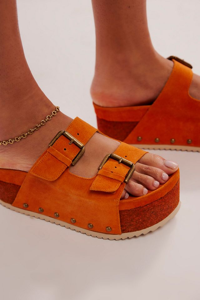 Rule Breaker Monochrome Flatform Sandals | Free People