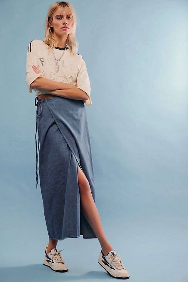Closed Denim Wrap Skirt | Free People Closed Denim Wrap Skirt | Free People