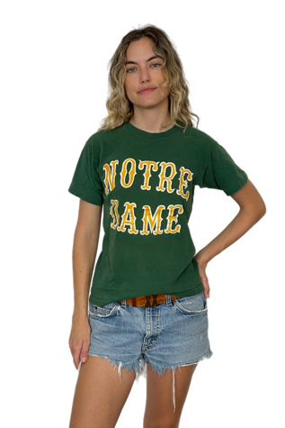 Vintage 1970's Notre Dame T-Shirt Selected By Villains Vintage | Free ...