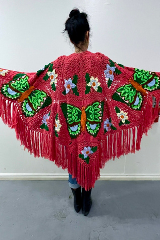 Handmade Crochet Butterfly Poncho Selected by Cannonball and Tilly ...