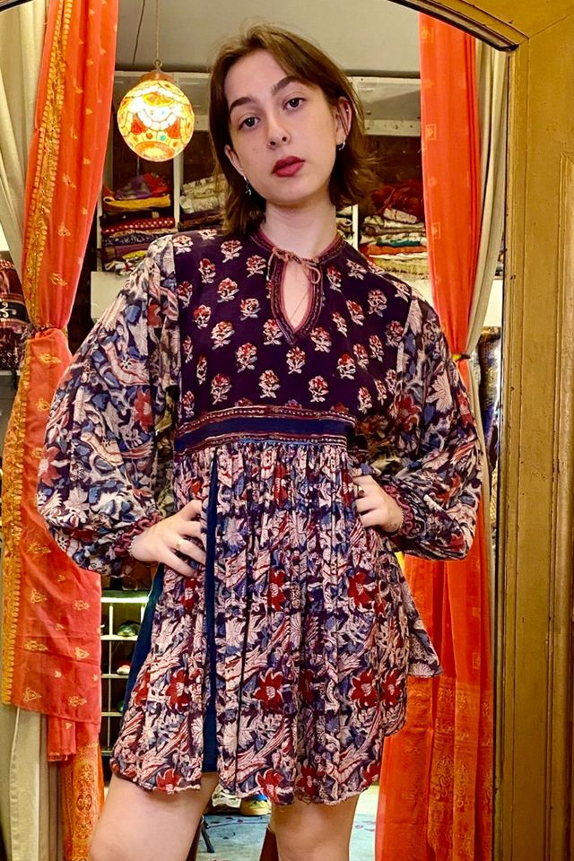 1980’s Bohemian Block Print Mini-Dress Selected by Nomad Vintage | Free ...