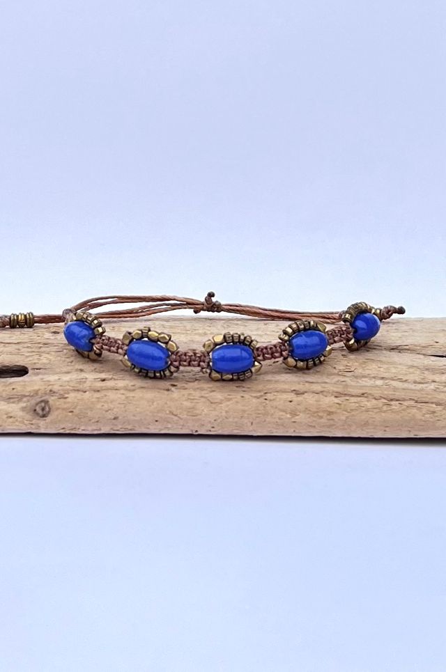 Nancy Melet Blue Flower Power Bracelet | Free People