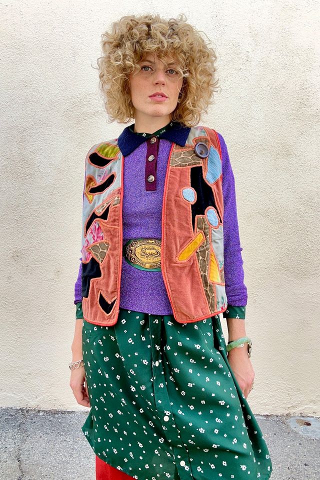 Vintage Judith Roberts Patchwork Vest Selected by The Curatorial Dept ...