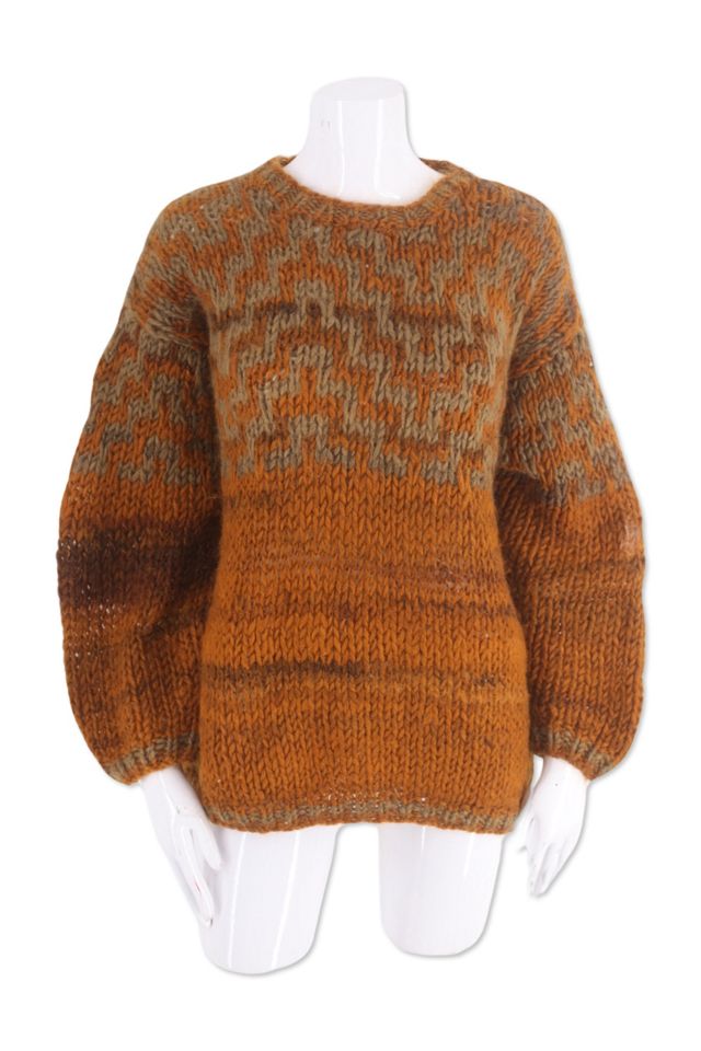 1980s Earth Tone Loose Weave Sweater Selected By Ritual Vintage | Free ...