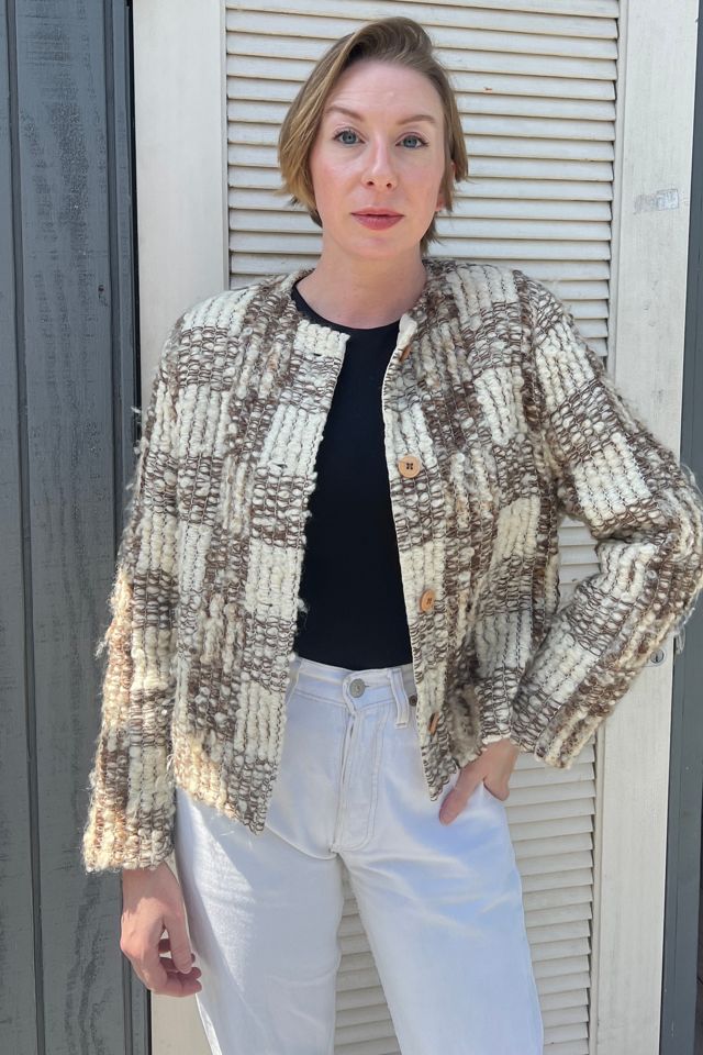 Vintage 1970s Nubbly Plaid Jacket Selected by Personal CHoice | Free People