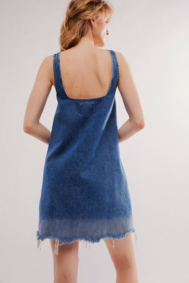 Closed Short Denim Dress | Free People UK