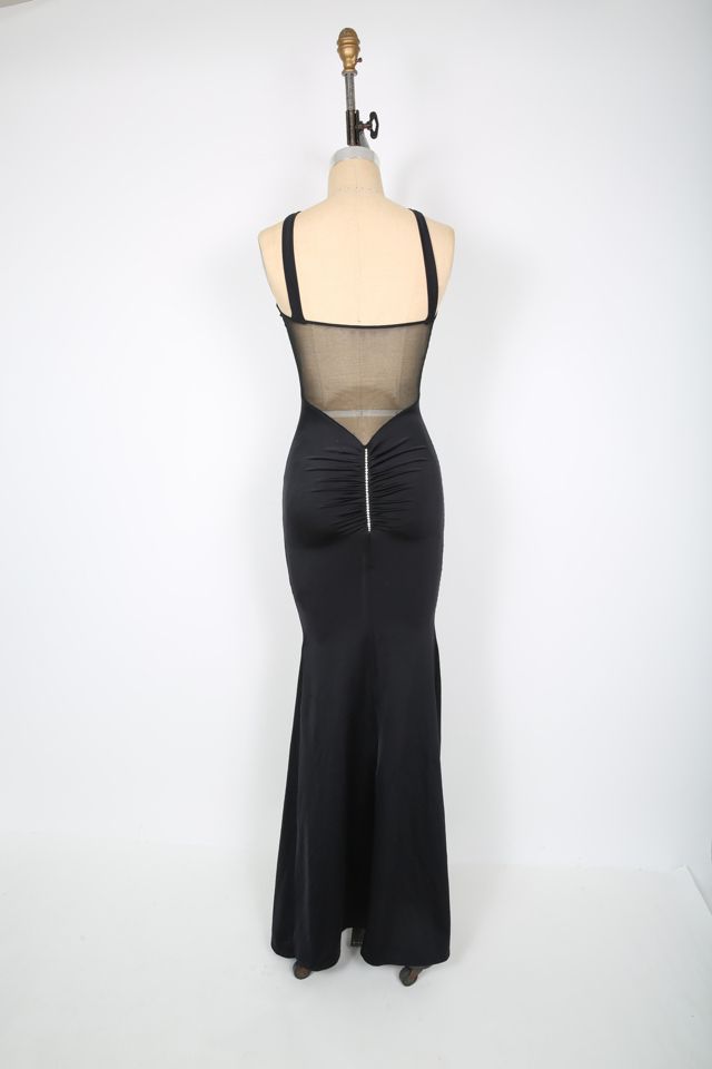 Black Long Sexy Sheer Cut Out & Crystal Maxi Dress Selected by Love ...