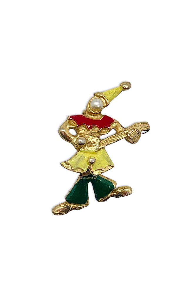 Vintage 40s Enamel and Pearl Articulating Jester Pin Selected by ...