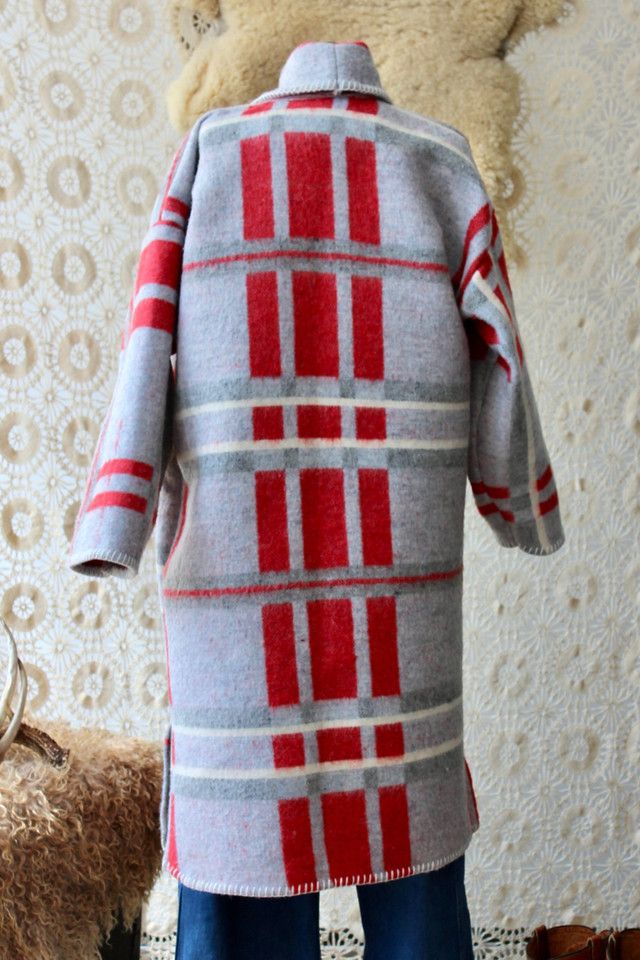 The Highlands Foundry Grey + Red Blanket Duster | Free People