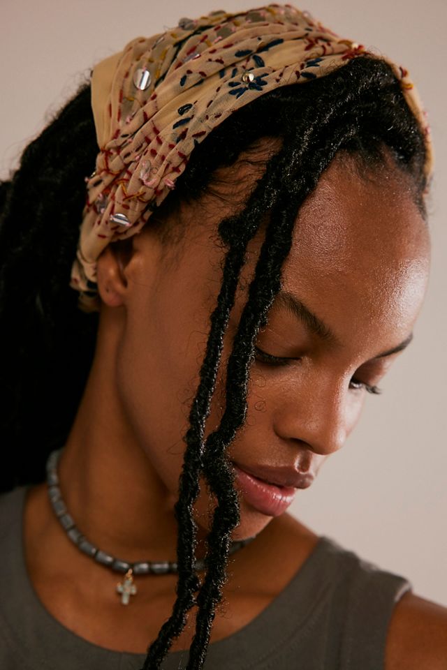 Culture Shop Embroidered Hair Scarf | Free People