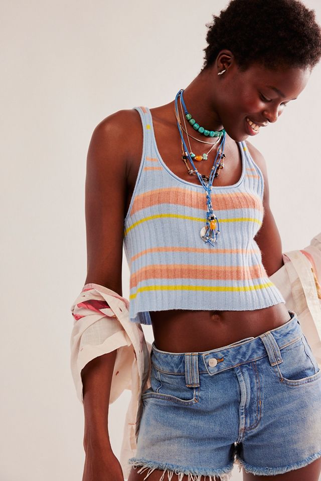 Violet Stripe Cashmere Tank | Free People UK