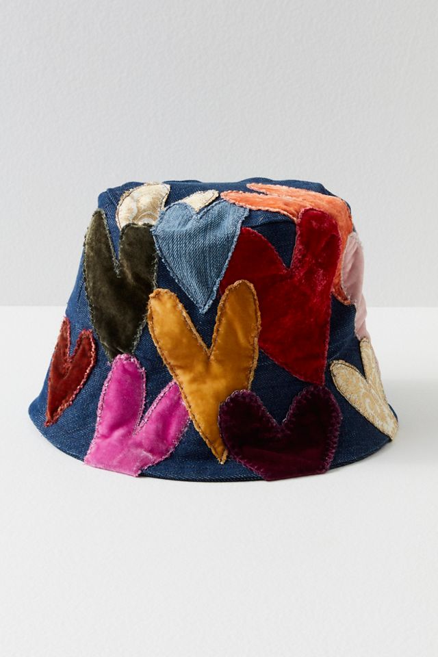 Curried Myrrh Heart Patch Bucket Hat | Free People UK