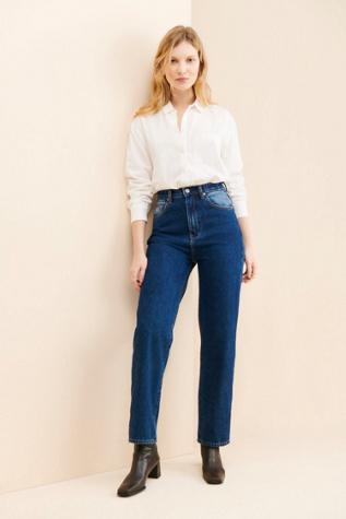 ZGY DENIM Hi Mum Straight Leg Jeans | Free People