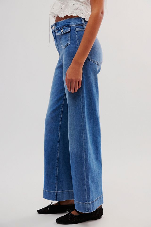 FRAME The 70s Patch Pocket Crop Jeans | Free People