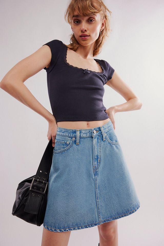 Levis Mini Flounce Skirt Free People Fr