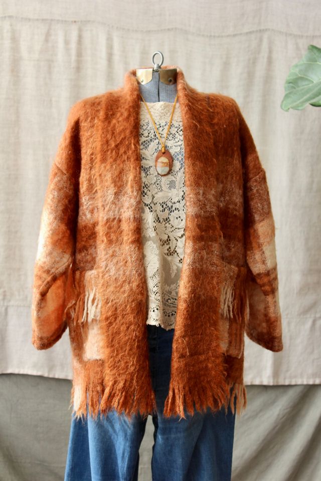 The Highlands Foundry Rust Heritage Mohair Blanket Coat | Free People