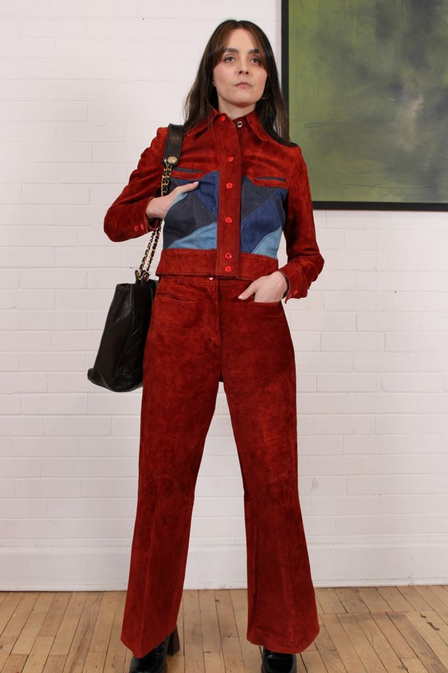 Patchwork Suede Two Piece Set Selected By Wolf And Moon Vintage | Free ...