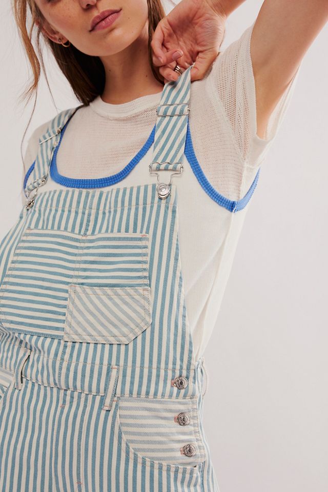 We The Free Ziggy Striped Shortalls | Free People