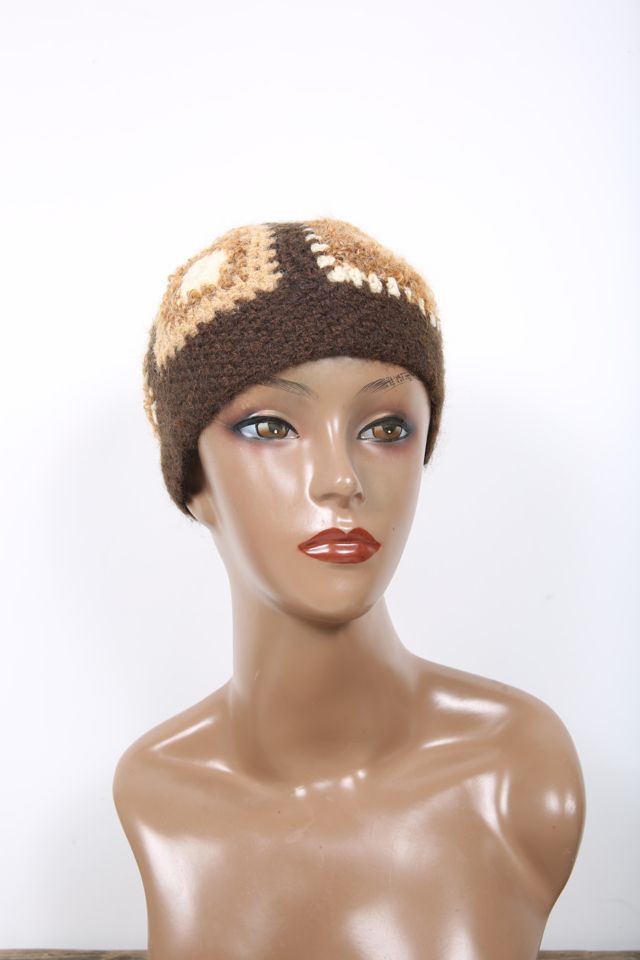 Handmade Multi Color Brown Granny Square Beanie Cap Hat Selected by ...