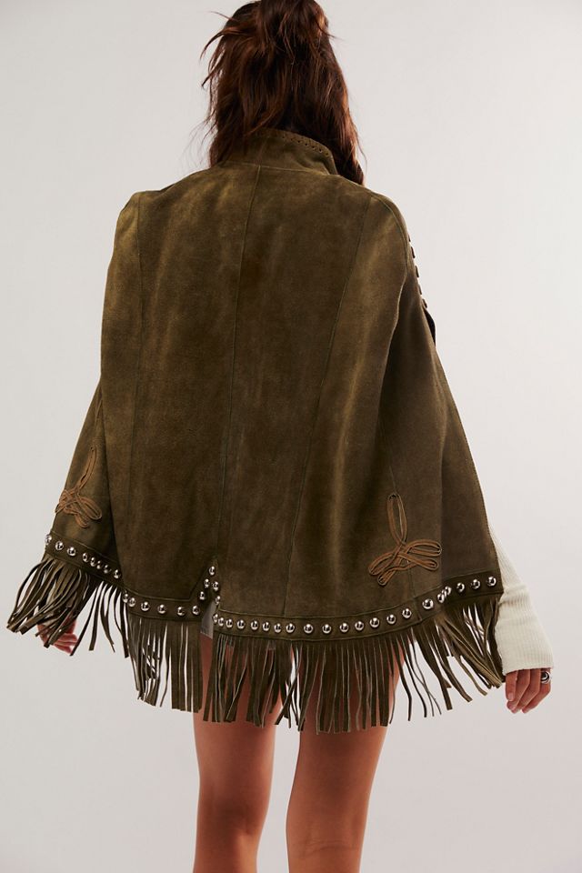 Fp X Understated Leather Fringe Cape Free People