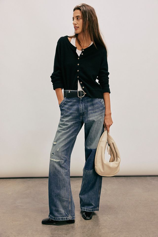 Denimist Teri Carpenter Wide Leg Jeans Free People