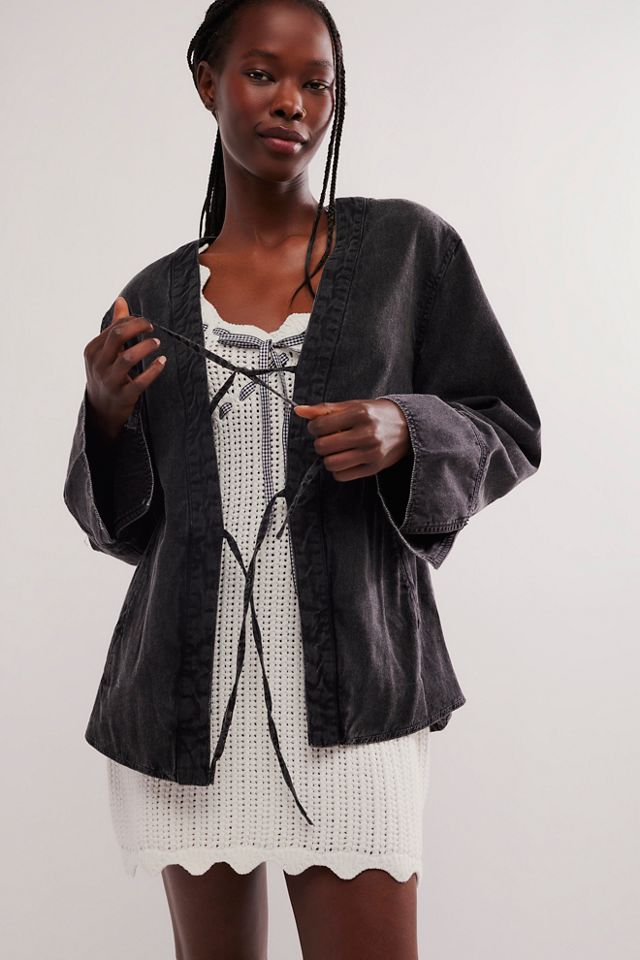 Tie-Front Denim Jacket | Free People