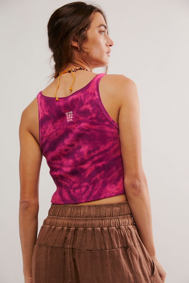 Tie Dye Heart Cropped Rib Tank | Free People