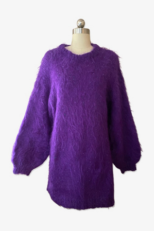1980s Fuzzy Purple Oversized Sweater Selected By Ritual Vintage | Free ...