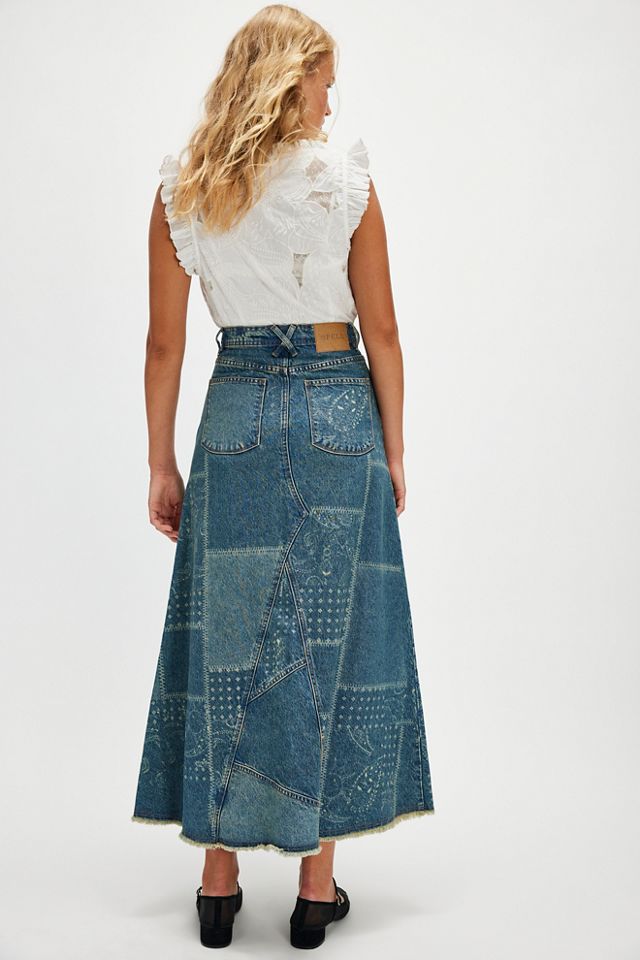 Spell Road Trip Denim Maxi Skirt | Free People UK