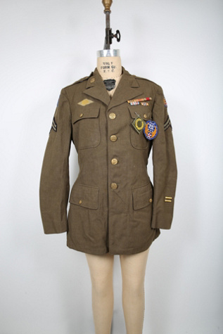 Vintage Green Army Jacket with Patches Selected by Love Rocks Vintage ...