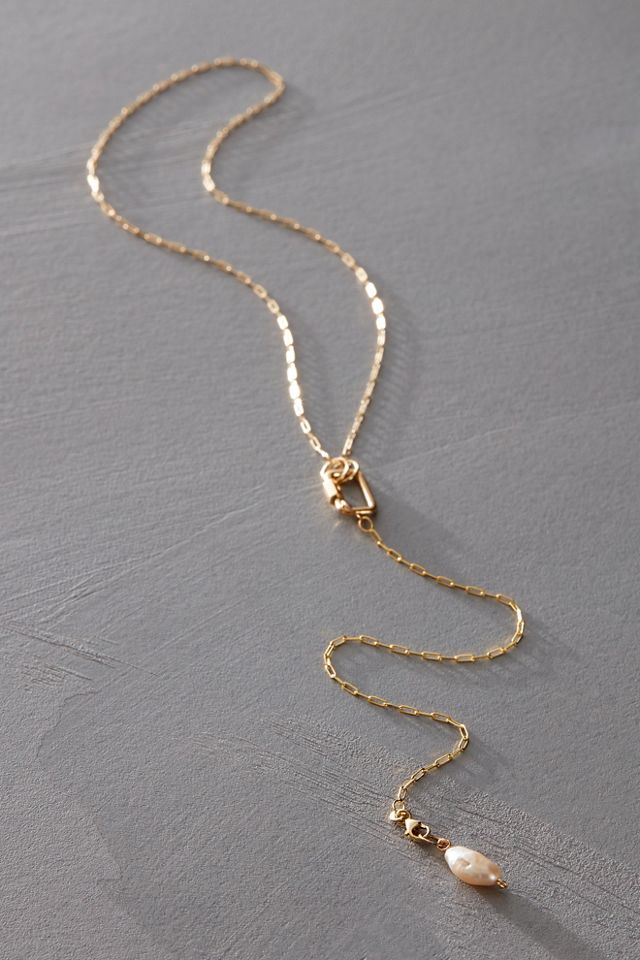 Collier lasso avec cadenas 14 carats | Free People FR