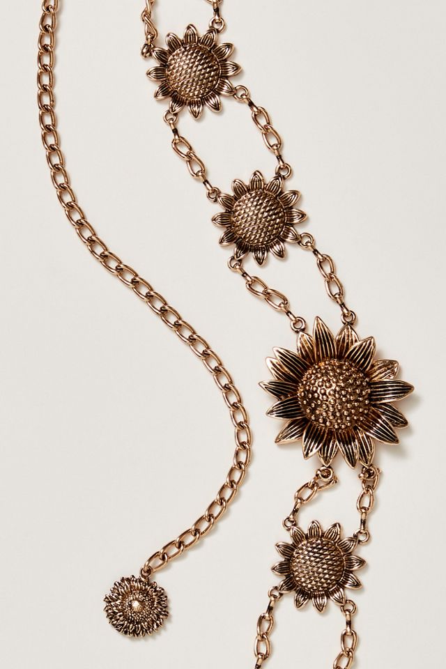 Sunflower Fields Chain Belt | Free People UK