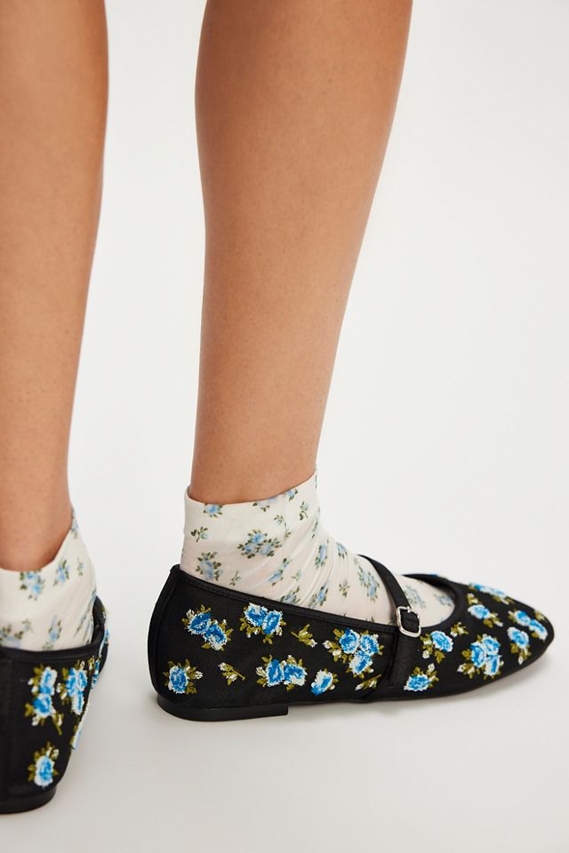 For Love & Lemons Evelyne Embroidered Ballet Flats | Free People