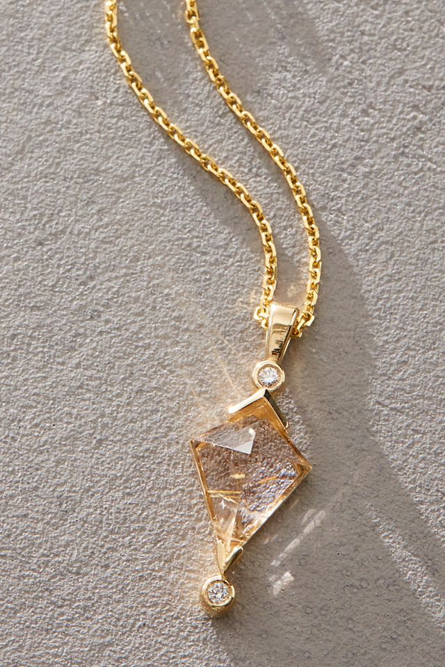 Dea Dia Quartz Diamond Necklace | Free People UK