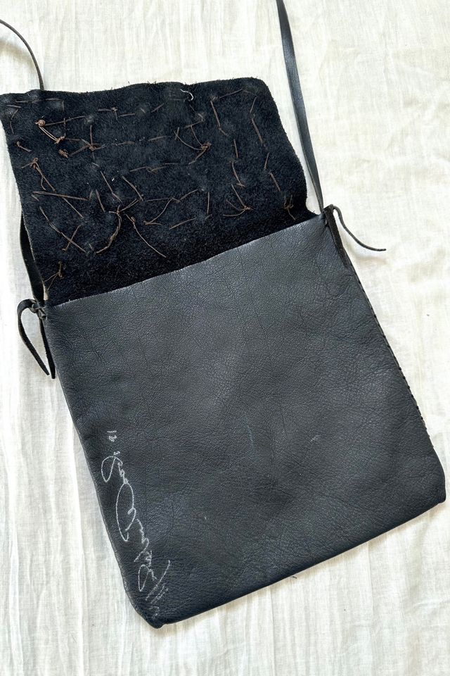 Vintage Black Leather Button Bag Selected by Grievous Angel Vintage ...