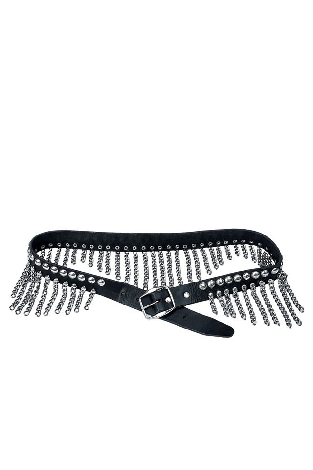 1980s Stud and Chain Fringe Belt Selected by Garbage Soup | Free People