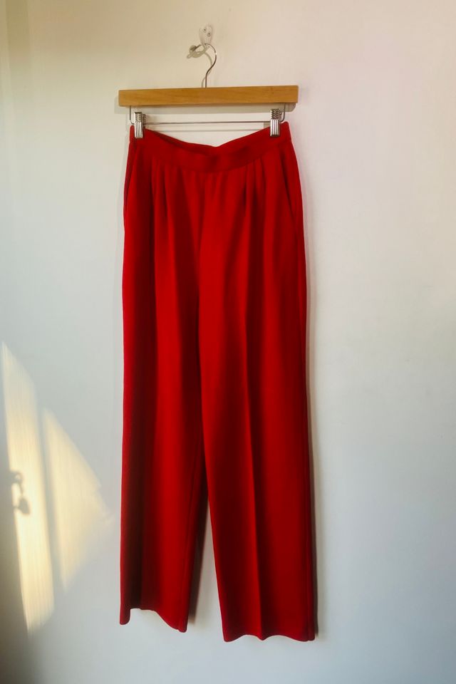 Vintage St. John Red Knit Pants Selected by The Curatorial Dept. | Free ...