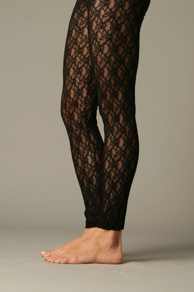 Lace Footless Tights | Free People