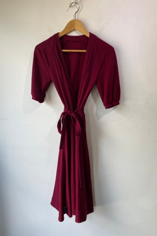 Vintage Merlot Wrap Dress Selected by The Curatorial Dept. | Free People