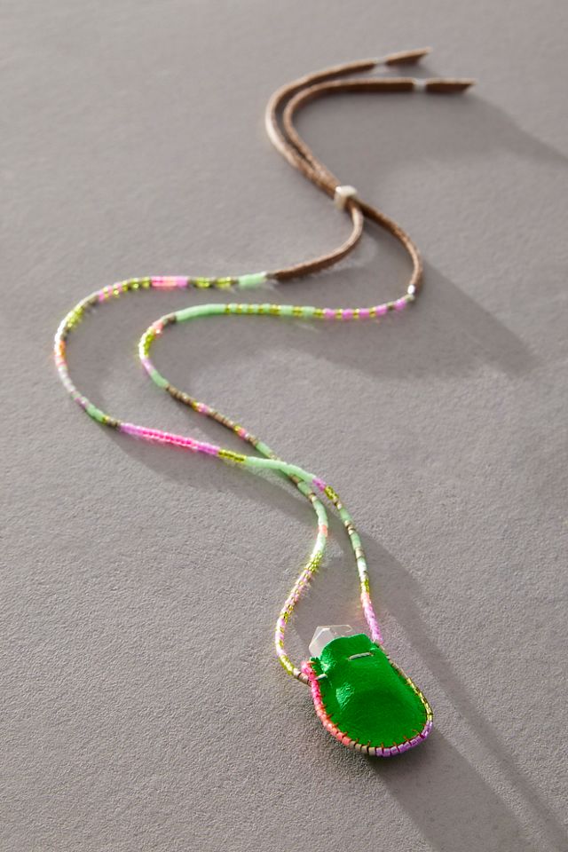 Julie Rofman x Kiki Love Mini Crystal Pouch Necklace | Free People